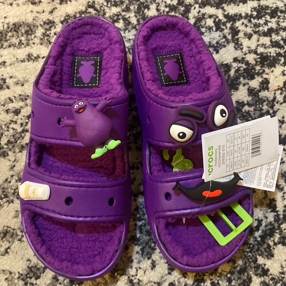 CROCS | Shoes | Mcdonalds X Crocs Grimace Cozzzy Sandal | Poshmark